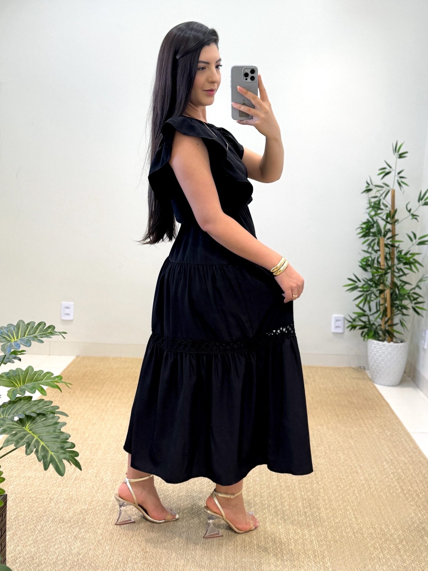 Vestido Isabela (Preto) - Donna Moça PMW